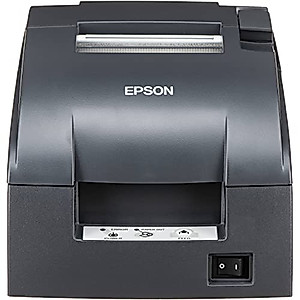 Epson TM-U220B Dot Matrix Compact POS Impact Receipt and Kitchen Label Printer - DK Port and Ethernet Connectivity - Print Speeds up to 6.0 lps, 4 Lines Per Second, Auto-Cutter, MPOS