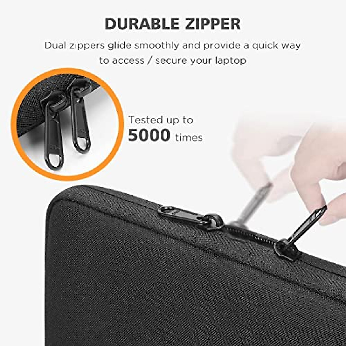 NIDOO 15.6 inch Laptop Sleeve Case Computer Bag for 15.6" Lenovo Legion 5 / IdeaPad Gaming 3i / ThinkPad E15 T15 L15 / 16" Yoga Slim 7 Pro/HP ENVY Laptop 16 / Spectre x360 / Acer Swift 3, Black