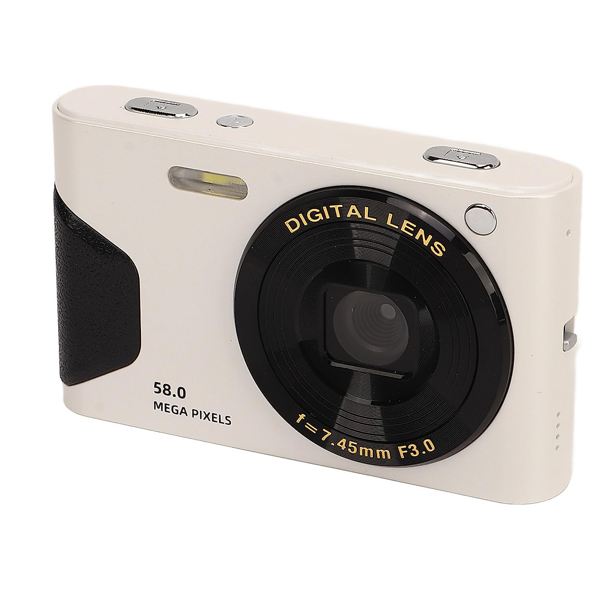 4K HD Digital Camera, 4K HD Smart Camera 2.7in TFT Screen Auto Focus 800mAh 58MP Face Recognition for for Picture Shooting (White)