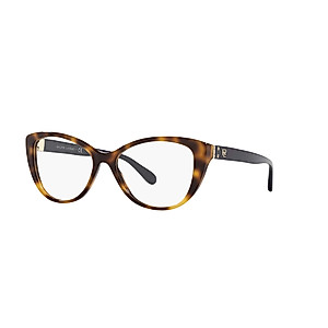 Ralph by Ralph Lauren Women's RL6211 Butterfly Prescription Eyewear Frames, Shiny Light Havana/Demo Lens, 54 mm