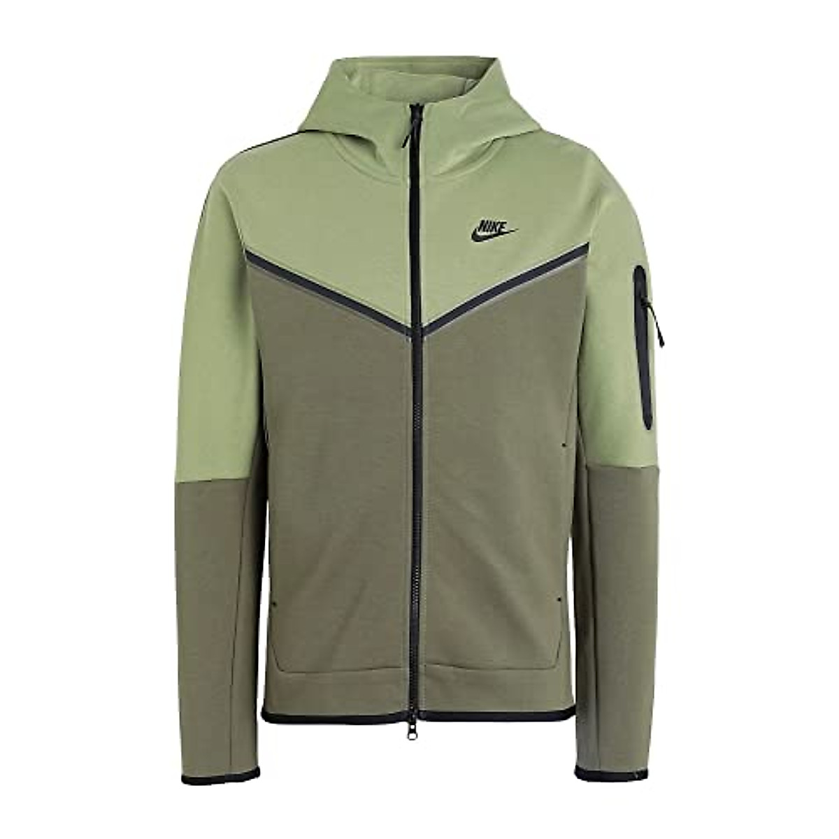 Nike Sportswear Alligator/Medium Olive/Black Tech Fleece Full-Zip Hoodie - L