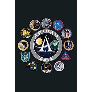 Apollo Missions Patch Badge NASA Space Program: notebook, notebook journal beautiful , simple, impressive,size 6x9 inches, 114 paperback pages