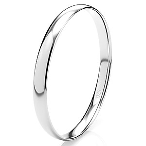 Metal Factory Sterling Silver 2MM High Polish Plain Dome Tarnish Resistant Comfort Fit Wedding Band Ring Sz 9
