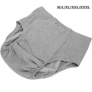 Adult Cloth Diaper, Soft Cloth Diapers for Adults Elderly Cloth Diaper Nappy Care Incontinence Care Panties Reusable Cloth Diaper Cover Washable Underwear for Elderly Patients Pregnant Women Pants (L)