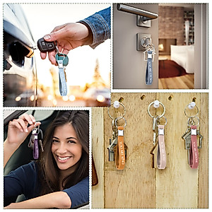 60 pcs Inspirational Quote Key Chains Silicone Motivational Key Chains Employee Appreciation Gifts Teacher Appreciation Gifts (Bright)