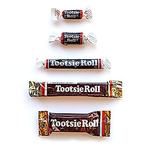 Tootsie Roll Mega Mix, 5 Different Shapes and Sizes of Classic Chocolatey Tootsie Rolls, 4 Pound