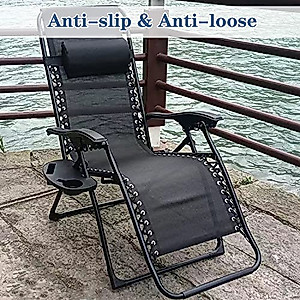 Zero Gravity Chair Cup Holder Set of 2, Durable Zero Gravity Chair Tray, Zero Gravity Lounge Beach Recliner Chair with Mobile Phone Slot, Cup Holder Slot, Zero Gravity Clip On Tray/ Table