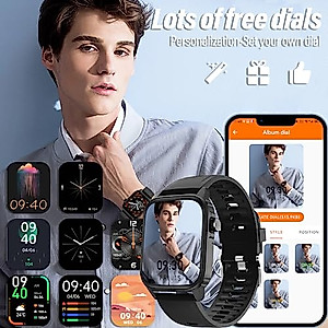 FILIEKEU 𝑯𝒆𝒂𝒓𝒕 𝑹𝒂𝒕𝒆 𝑺𝒎𝒂𝒓𝒕𝒘𝒂𝒕𝒄𝒉𝒆𝒔 Men Women Temperature Sleep Monitoring Fitness Smart Watch Bluetooth Call Waterproof 100 Sport Activity Trackers Calories for Android iOS Phone