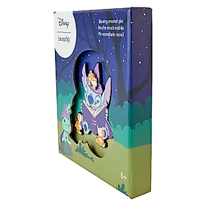 Loungefly Disney Stitch Spooky Stories Halloween 3" Collector Box Sliding Pin