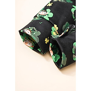 WIQI toddler boy St. Patrick's Day clothes Long Sleeve St. Pat's Day Shirt Romper Jumpsuit+ bow tie baby boy St. Patrick's Day outfit