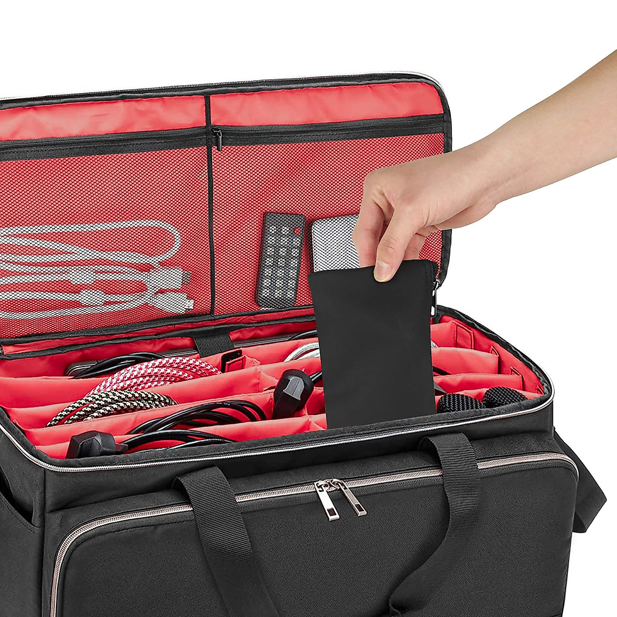 Geekria for Creators Microphone Zippered Pouch 3 Pack Compatible with Audio-Technica AT2005USB, ATR2100x-USB, AT2010, Shure SM57, SM58, SM48, BETA 57A, AKG D5 Travel Protective Bag (Size S)