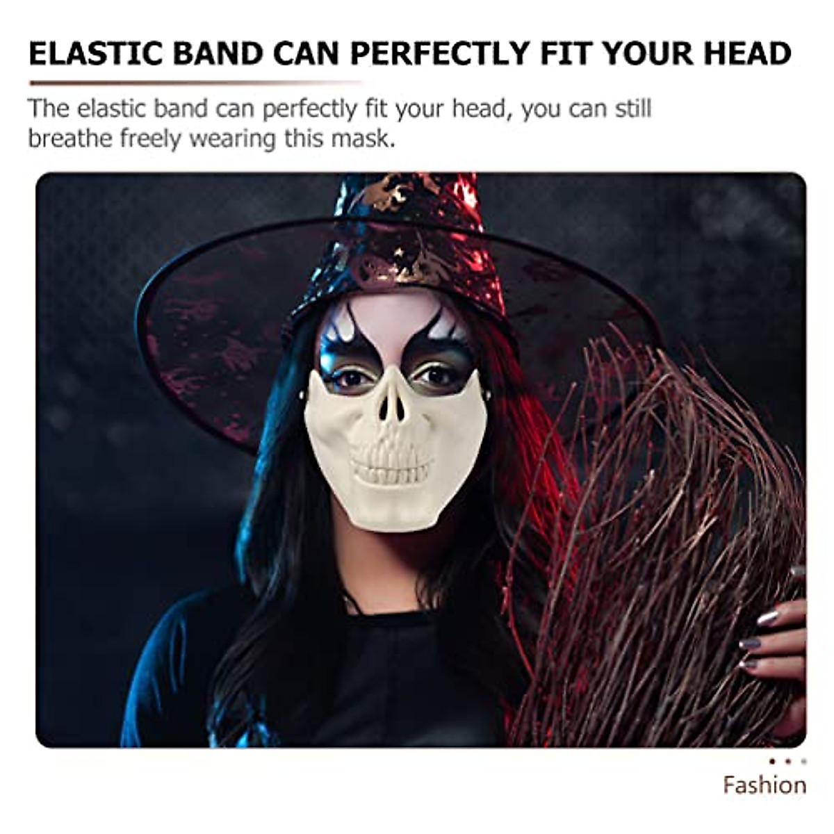 SOIMISS 4Pcs Halloween Scary Skeleton Cosplay Party Prop Horror Realistic Halloween Skull Halloween Decorations