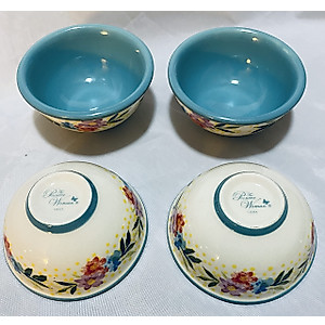 The Pioneer Woman Dipping Bowls 4 Pack 3.1 inch (Blooming Bouquet)