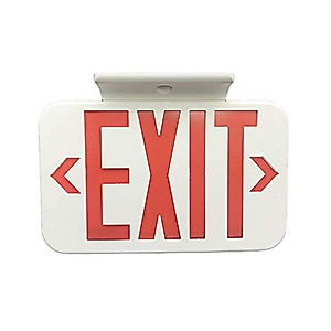 AmazonCommercial LED Emergency Exit Sign, UL Certified, 1-Pack, Double Face Exit with Battery Backup