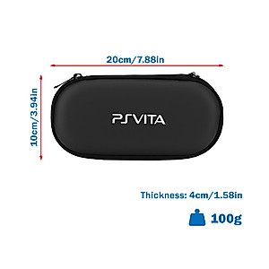 PS Vita Case, Carrying Case Compatible for PS Vita, Portable Travel Carrying Bag for PS Vita, and Whockproof Professional Vita Travel Pouch (Black)