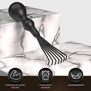 Bossman THE CLAW Round Hair Brush Cleaner Tool 3 Inch - Valentine's Gift for Men - Cleans Boar Bristle, Wave or Plastic Brushes & Combs - Black Hairbrush Cleaning Rake - Cat Brush & Dog Brush Cleaner