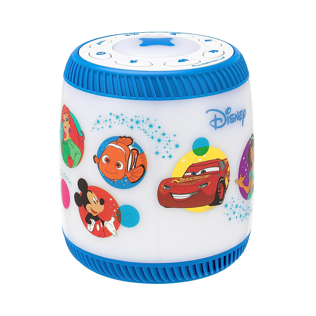 eKids Disney Bluetooth Storyteller with EZ Link, Night Light, Sleep Sounds, and Bedtime Stories for Kids, Designed for Fans of Disney Toys