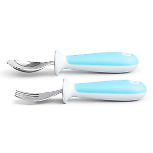 Munchkin 6 Count Raise Toddler Forks and Spoons, Blue (Pack of 1)