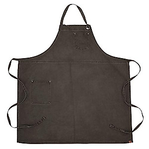 Chef Works Unisex Dorset Chefs Bib Apron, Pewter, One Size