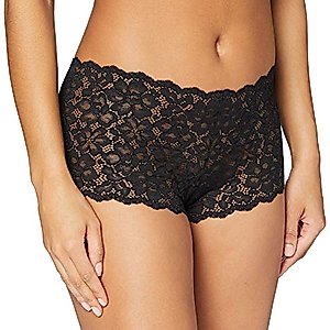 Maidenform womens Casual Comfort Cheeky Boyshort boy shorts panties, Black, X-Large US