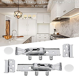 2Pcs Concealed Cabinet Hanger Universal Cupboard Wall Brackets Unit Heavy Duty Kitchen Wall Unit Cabinet Plates for Kitchen Bedroom Dinining Room Study