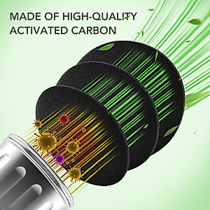 UOU 10 Pack Charcoal Filters for Kitchen Compost Bin,7.2inch Compost Bin Filters Charcoal Replacement,Thickening Activated Charcoal Filter for Compost Bucket Compost Pail