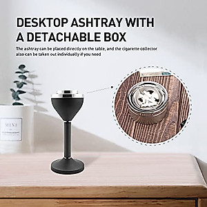 Anfrere Standing Ashtray Outdoor for Patio, Large & Tall Outside Ash Tray for Cigarette Butt Receptacle Disposal, Commercial Metal Smokers Cigar Ashtrays Container with Lid, Matte Black, B01DK