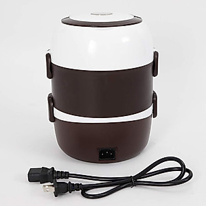 DYRABREST Portable Lunch Box Rice Cooker Steamer 3 Layer 110V/2L Stainless Steel Inner Pot