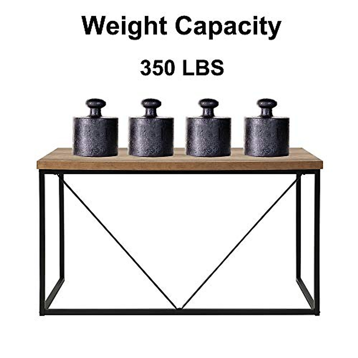 FOLUBAN Rustic Industrial Computer Desk,Wood and Metal Writing Desk, Vintage PC Table for Home Office, Oak 55 inch