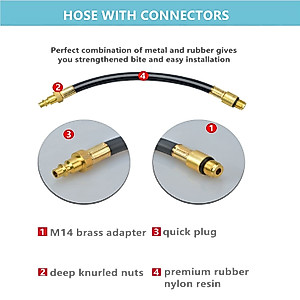 Prokomon Cylinder Leak Down Tester,Gasoline Engine Cylinder Dual Gauge Leakdown Compression Tester kit with 10 12 14mm Spark Plugs on Car Truck Motorcycle