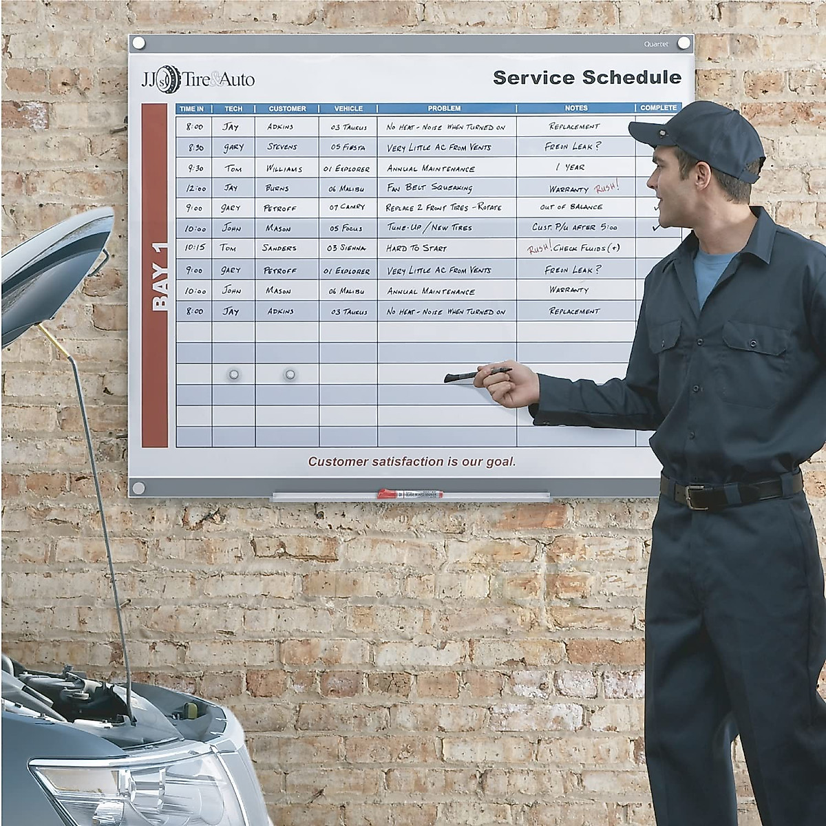 Quartet Glass Whiteboard, Magnetic Dry Erase Board, 4' x 3', with Customizable Templates, White Dry Erase Surface, Infinity (GI4836)