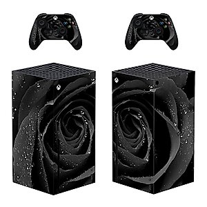 Adventure Games - Black Rose - Vinyl Console Skin Decal Sticker + 2 Controller Skins Set - Compatible with Xbox SERIES X