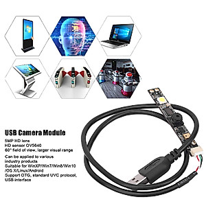 USB Camera Module 5MP USB Interface HBV 1825 for WinXP Win7 Win8 Win10 OS X