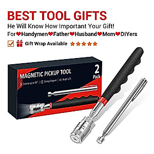 2 Pack Magnetic Pickup Tool Gifts and Super Universal Socket Tools Gifts for Men Women Visit the HELEMAN Store