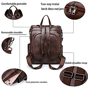 Logbagpa women Fashion backpack Purses PU Leather Anti Theft Large Ladies Handbags and Shoulder Travel Bags (1-BLACK)