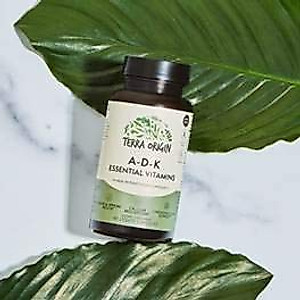 Terra Origin ADK Essential Vitamins - 60 High Potency Liquid Capsules, Vegan, Non-GMO, Gluten Free, Made in The USA.