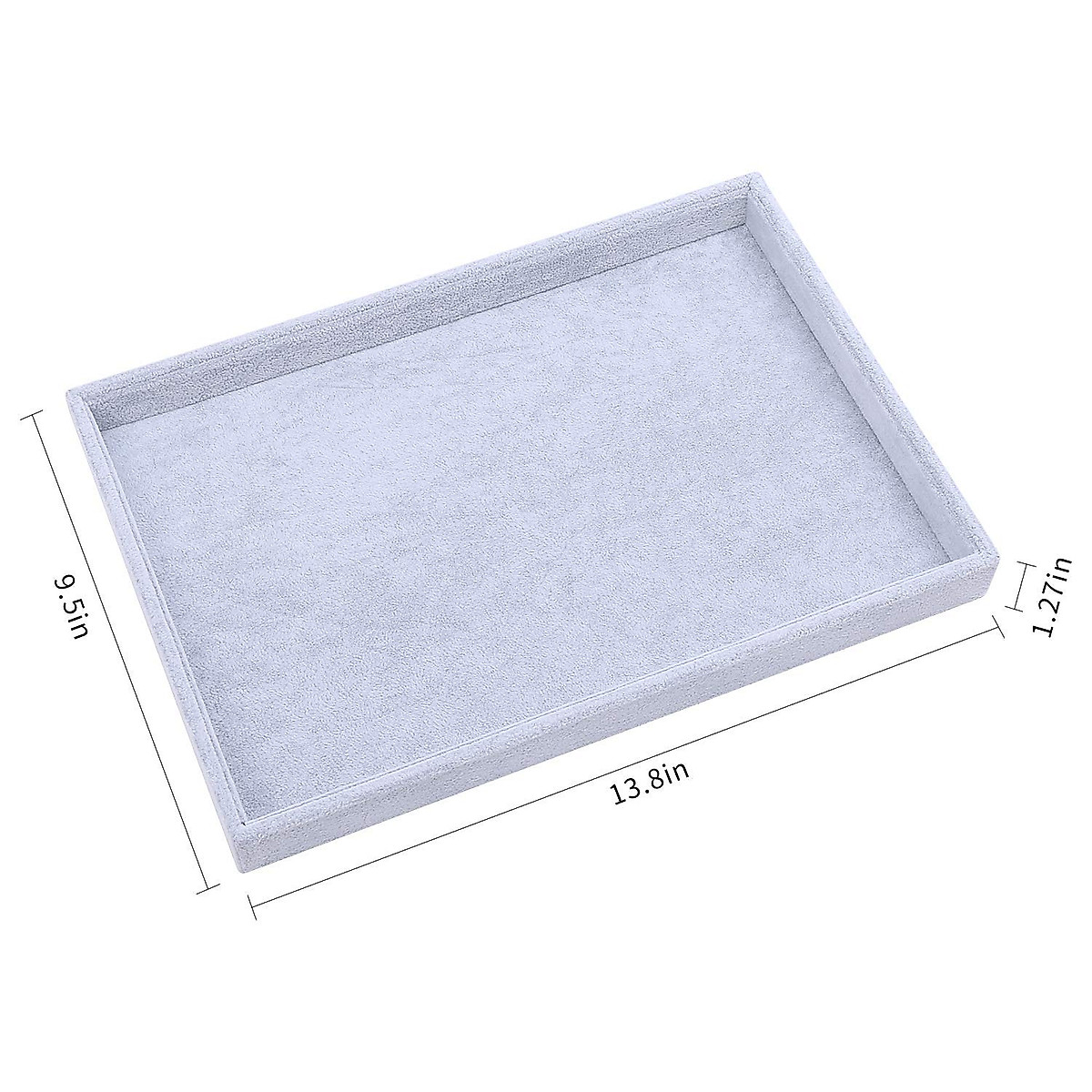 STYLIFING Jewelry Organizer Tray Velvet Jewelry Tray Jewelry Display Case Drawer Jewelry Organizer Ring Earring Necklace Bracelet Watch Buttons Holder