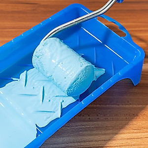 Mister Rui Paint Tray, 23 Pack 2 Inch Paint Tray with Liners, Disposable Paint Roller Trays with Roller Frame, Plastic Paint Tray Liners, Small Paint Trays for Painting