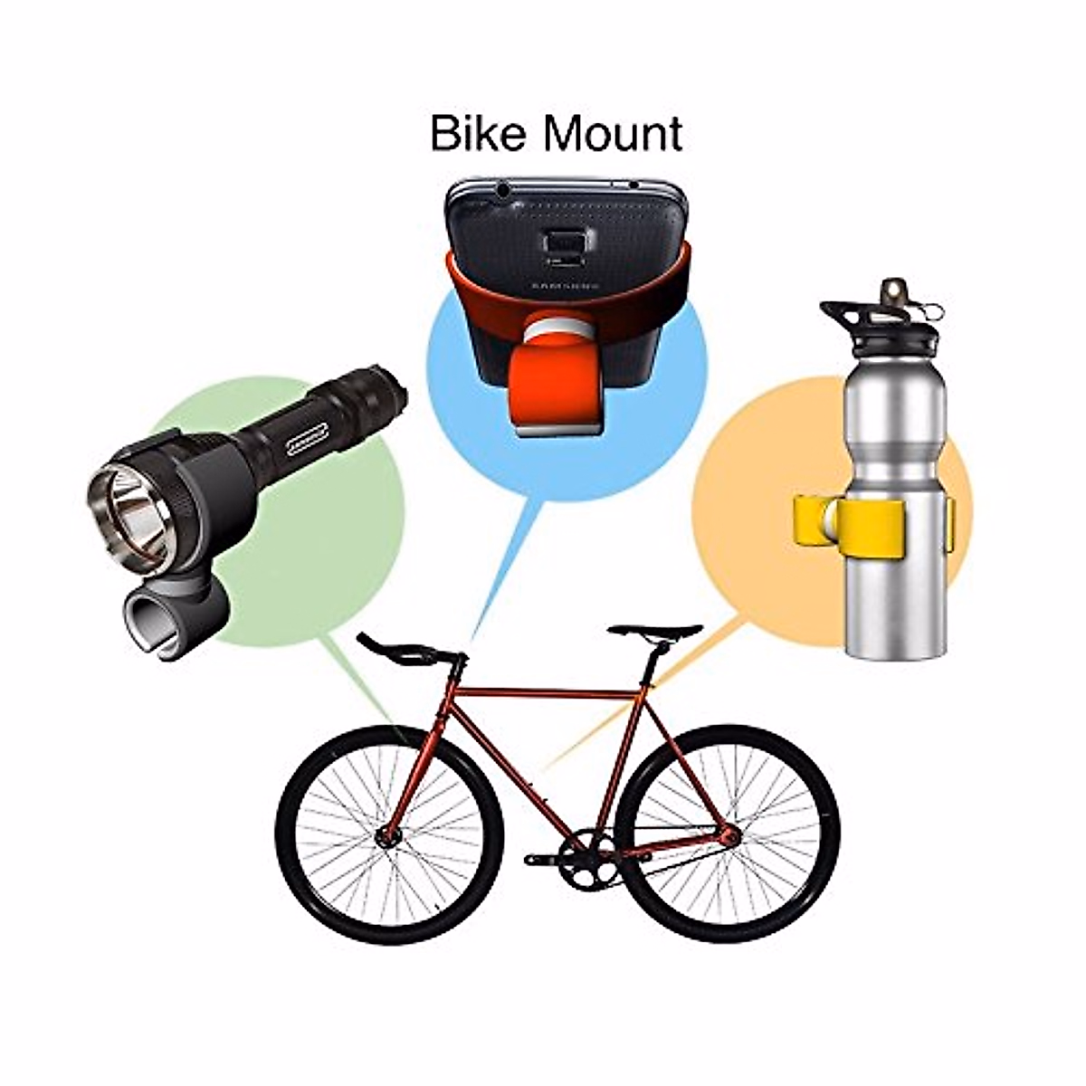 SAL Industries Universal Smartphone Mount Holder for Car/Bike/Stroller/Car Air Vent/Golf Cart/Desktop/Motorcycle/GPS/Exercise Bike Compatible with iPhone/Samsung Galaxy/HTC, Black CCC