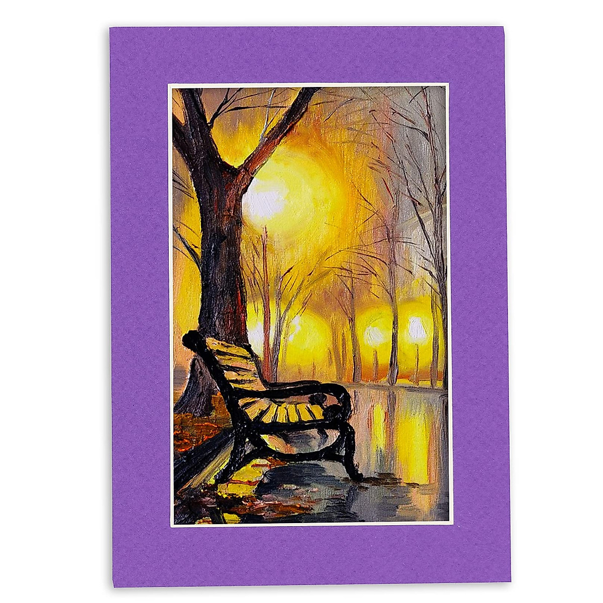 8.5x11 Mat for 11x14 Frame - Precut Mat Board Acid-Free Purple 8.5x11 Photo Matte Made to Fit a 11x14 Picture Frame, Premium Matboard for Family Photos, Show Kits, Art, Picture Framing, Pack of 1 Mat