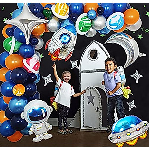 Lyland Outer Space Balloons Garland kit Space Birthday Decorations Party Supplies for Boy Galaxy Space Theme Party Decorations Arch Kit for Kids Birthday Babyshower Universe Rocket Astronaut Set