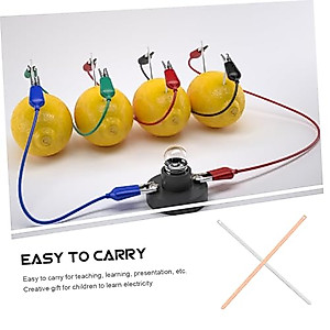 NUOBESTY 1 Set Power Generation Materials an Fittings Copper Electrode Strip Experiment Supplies Copper Plate Electrode Strip for Experiment Copper Strips DIY Fruit Battery Materials Zinc