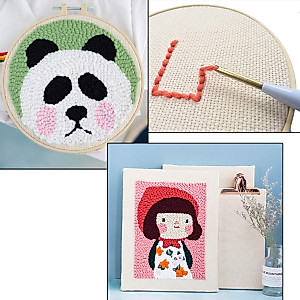 Y-Axis Punch Needle Embroidery Cloth 1 Yard (53.9 in. by 35.8In.) 100% Cotton, with 2 Fabric Marker Pens