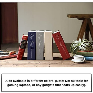 SPICE OF LIFE Nap Book - Beige - Memory Foam Pillow with Washable Cover, Foldable Exterior Hard Cover, Can Hold Up to 13" Device, 3.3" L x 8.6" W x 12.2" H