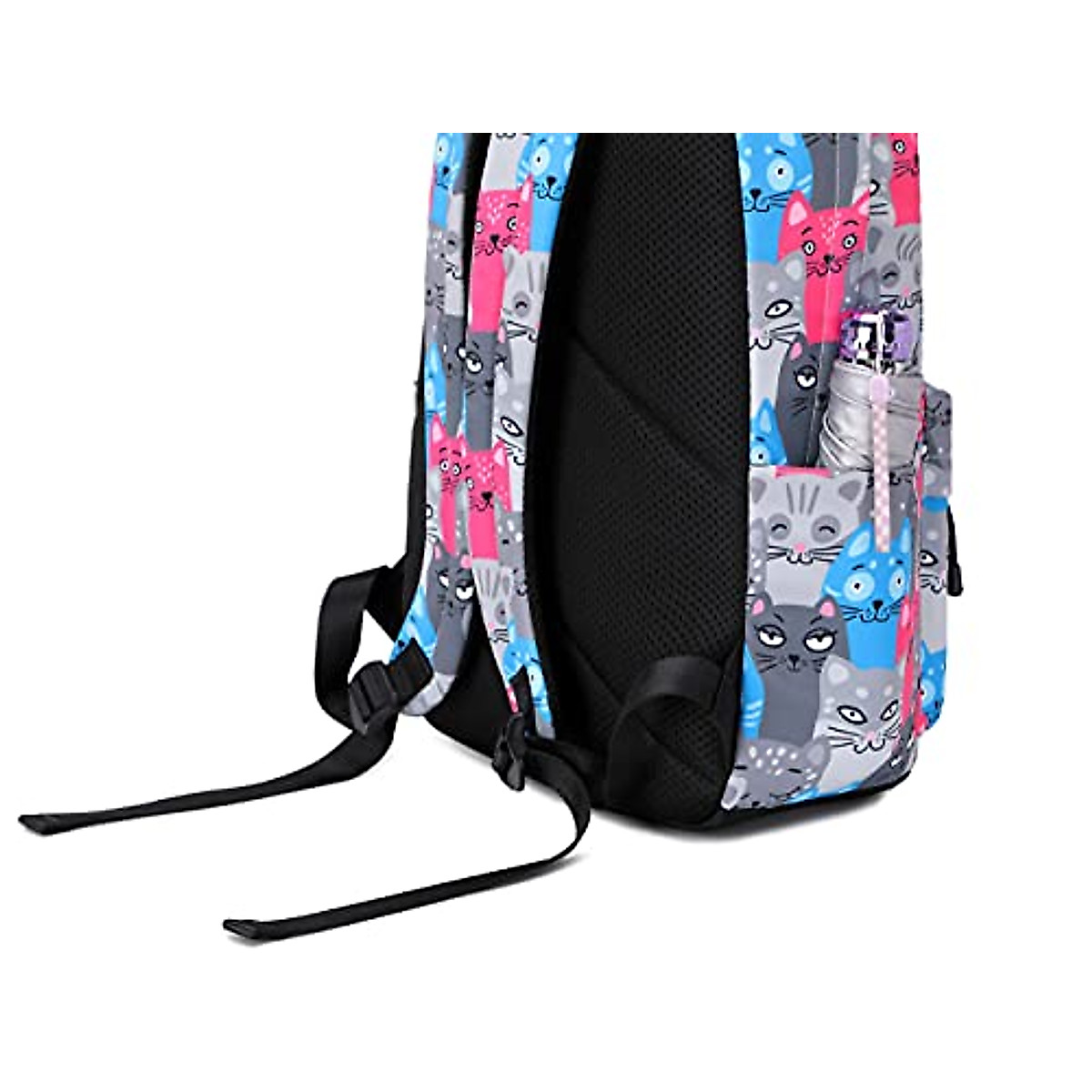 Wadirum Girl Casual Laptop Backpack Lightweight Bookbag for Women Cat