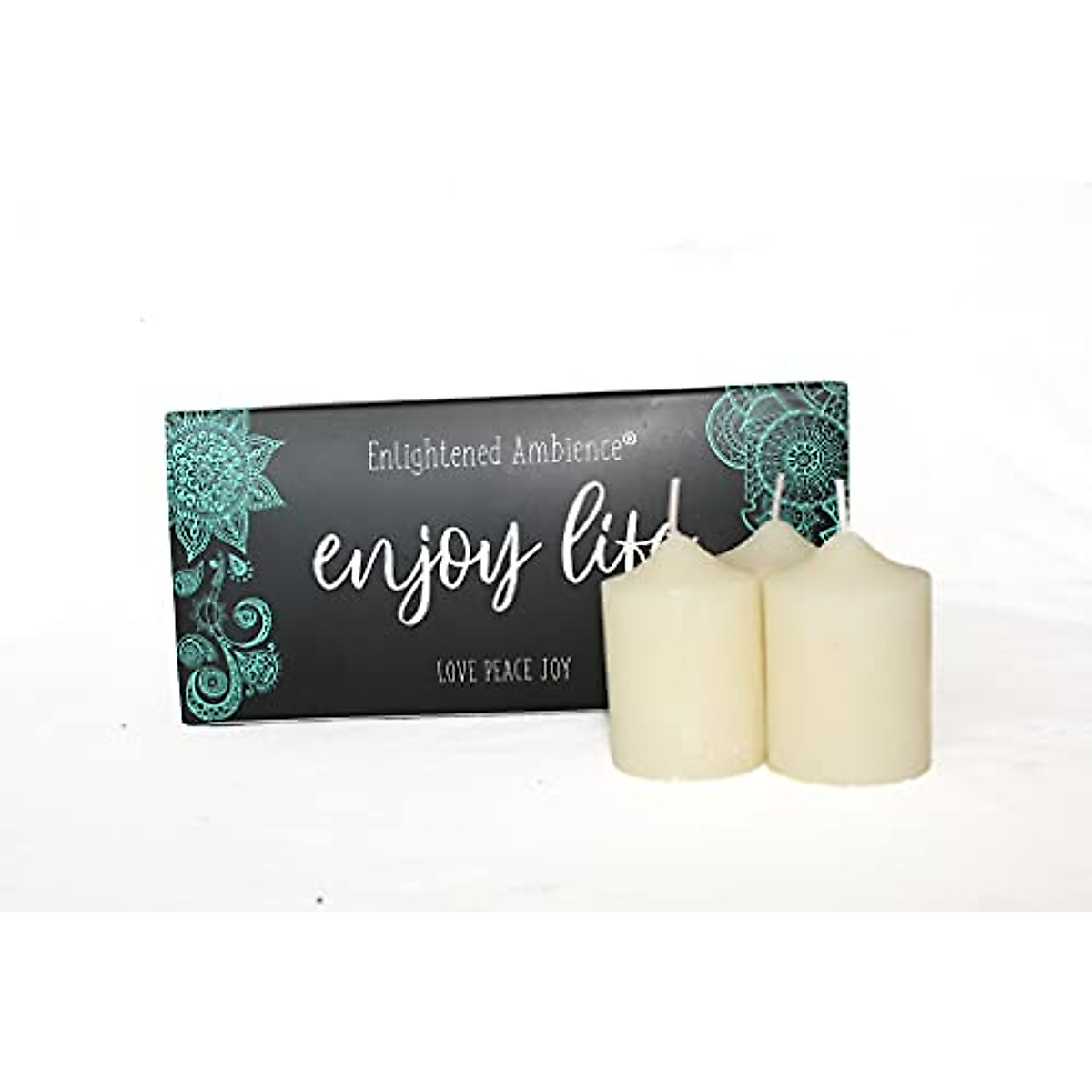 Enlightened Ambience Lavender Herb Scented Ivory Votive Candles 10 Pack