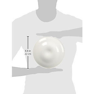 Hakusan Pottery Medium Plate, White, Approx. φ8.3 x 1.6 inches (21 x 4 cm), Loose YURURI Hasami Ware Made in Japan