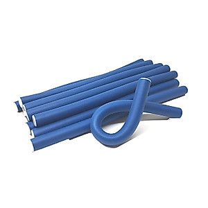 1/2” Diameter 9.5" Length Twist-flex Hair Roller Curling Rods – 12 Pack