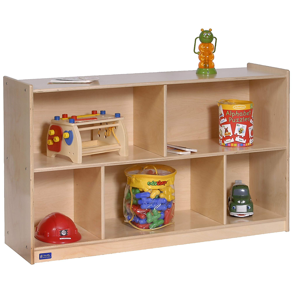 Children's Factory, Value Line Mobile 2-Shelf Storage Unit, ANG9149, Classroom or Daycare Furniture, Kids Room Organizer and Book Shelves