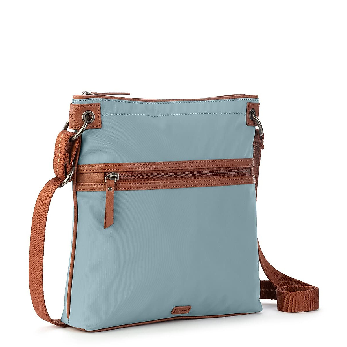 The Sak Esperato Flat Crossbody in Recycled Nylon, Denim